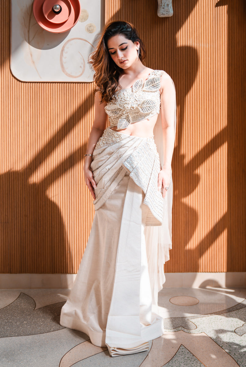 Fusion Wear Designer Drape | Aliayana – Aliyana Designer Wear