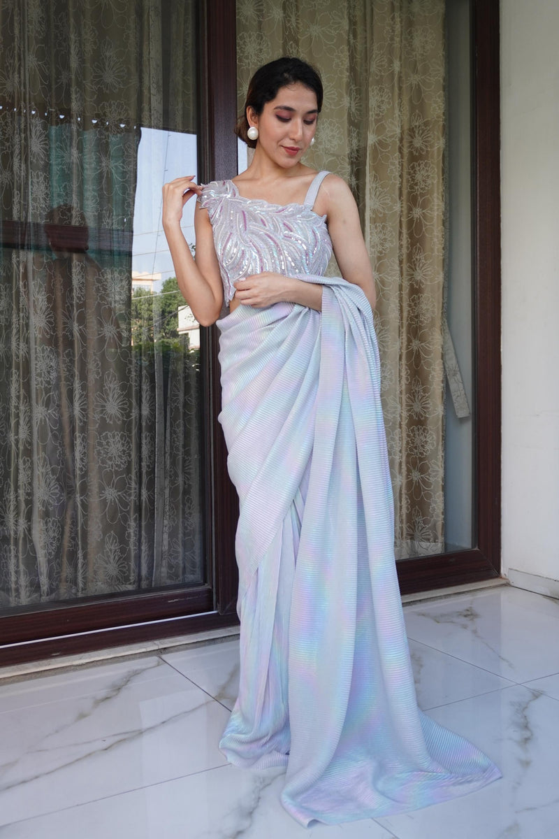 Designer Pre-Draped Saree | Aliyana – Aliyana Designer Wear