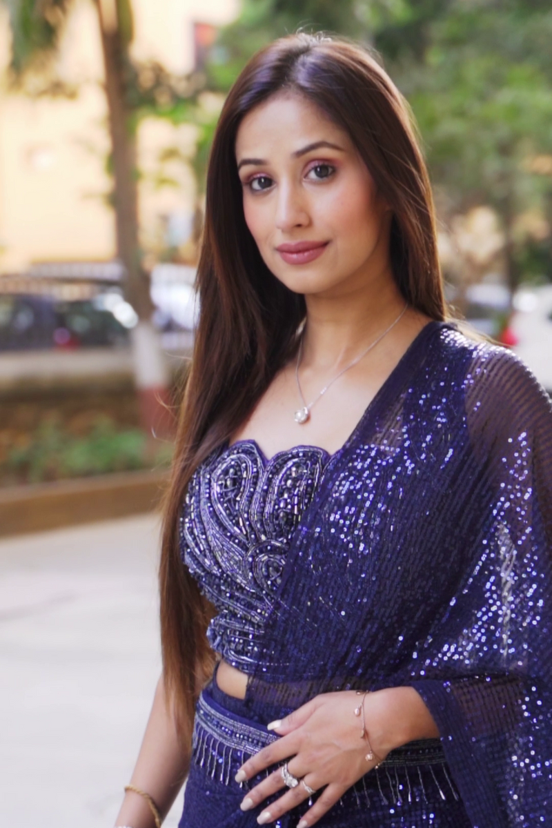 Party Wear Sequence Saree - Maera Misshra's Choice | Aliyana – Aliyana ...